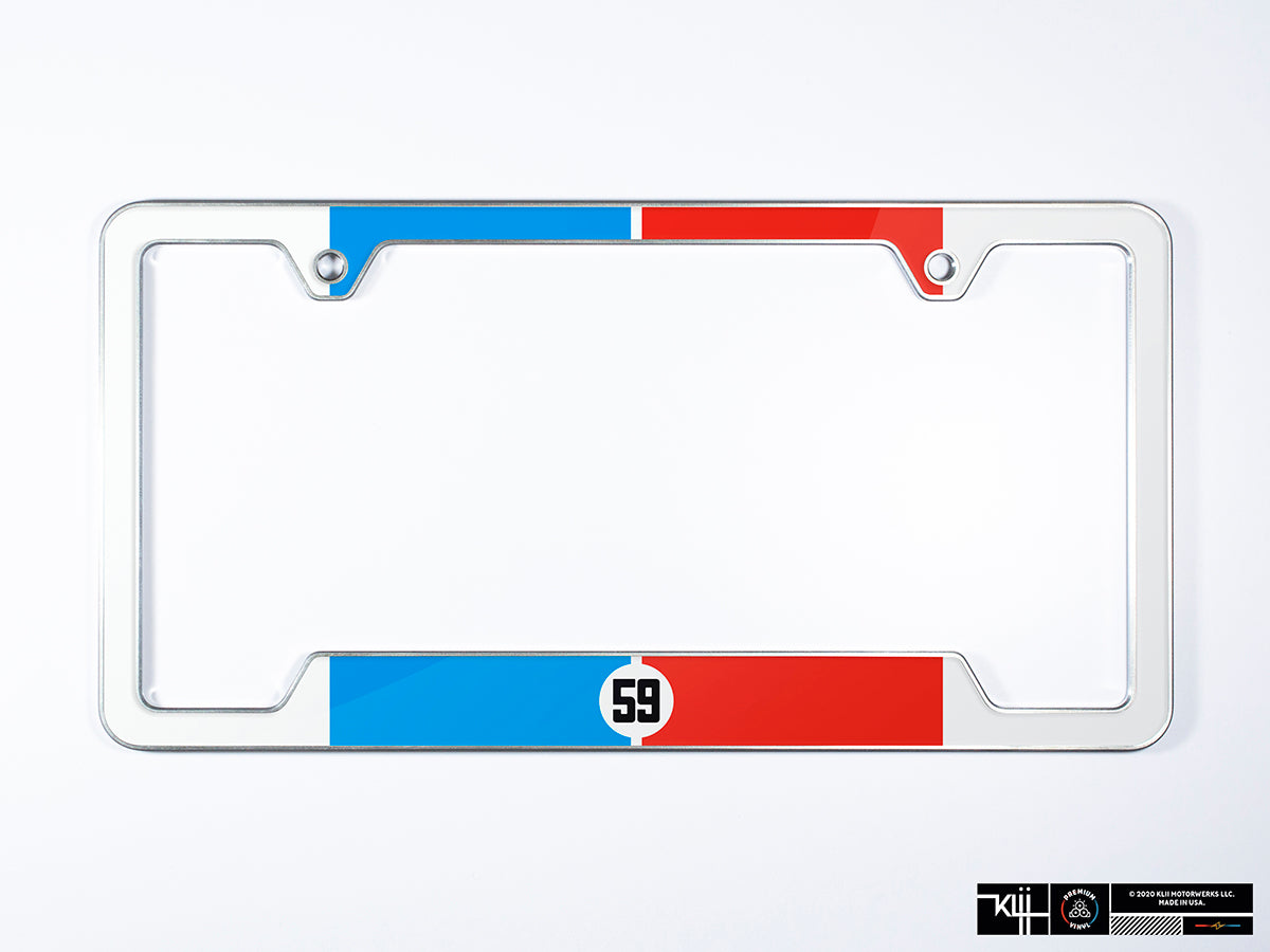 Premium License Plate Frame - Racing Livery No.3 (Rear) – Klii Motorwerkes